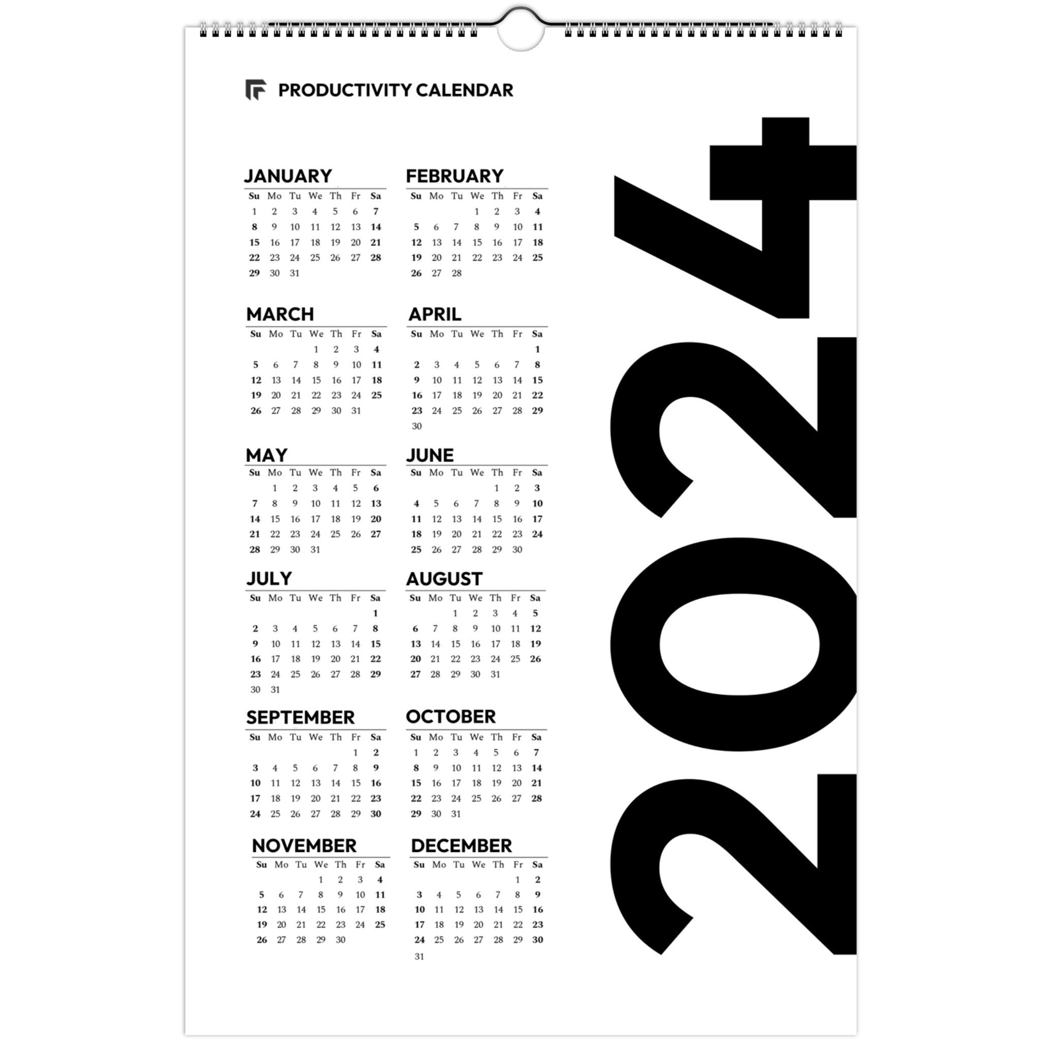 Wall calendars (US & CA) – THE FOUNDER FACTORY